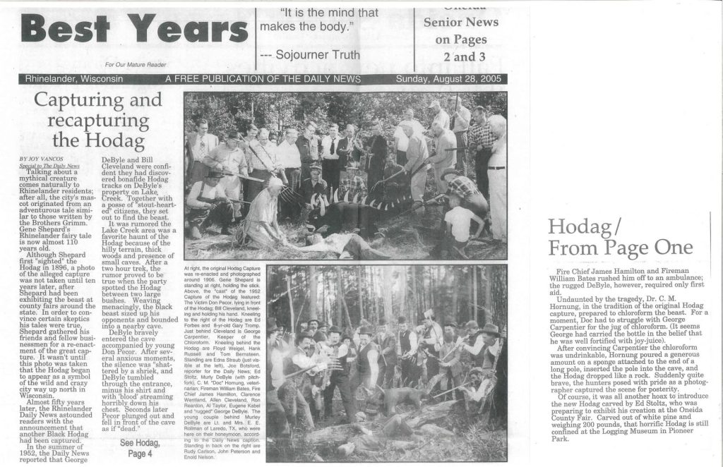 Hodag Capture Stories - Rhinelander Historical Society