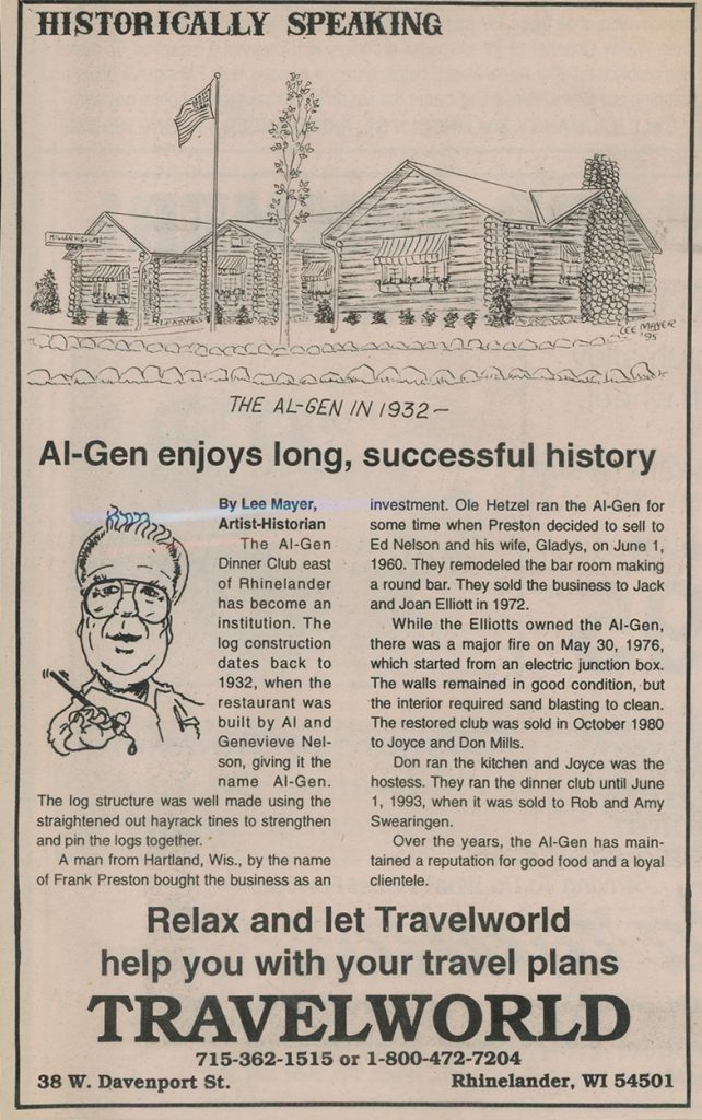 Al-Gen enjoys long, successful history - Rhinelander Historical Society